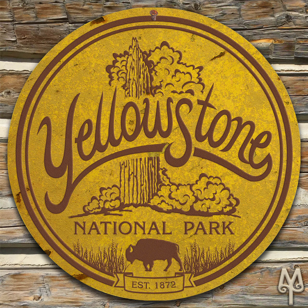 Vintage Yellowstone National Park, Wall Sign – Montana Treasures